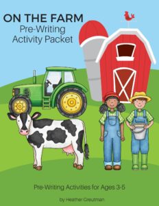 On the Farm Pre-Writing Activity Packet (Digital Download) - Growing ...