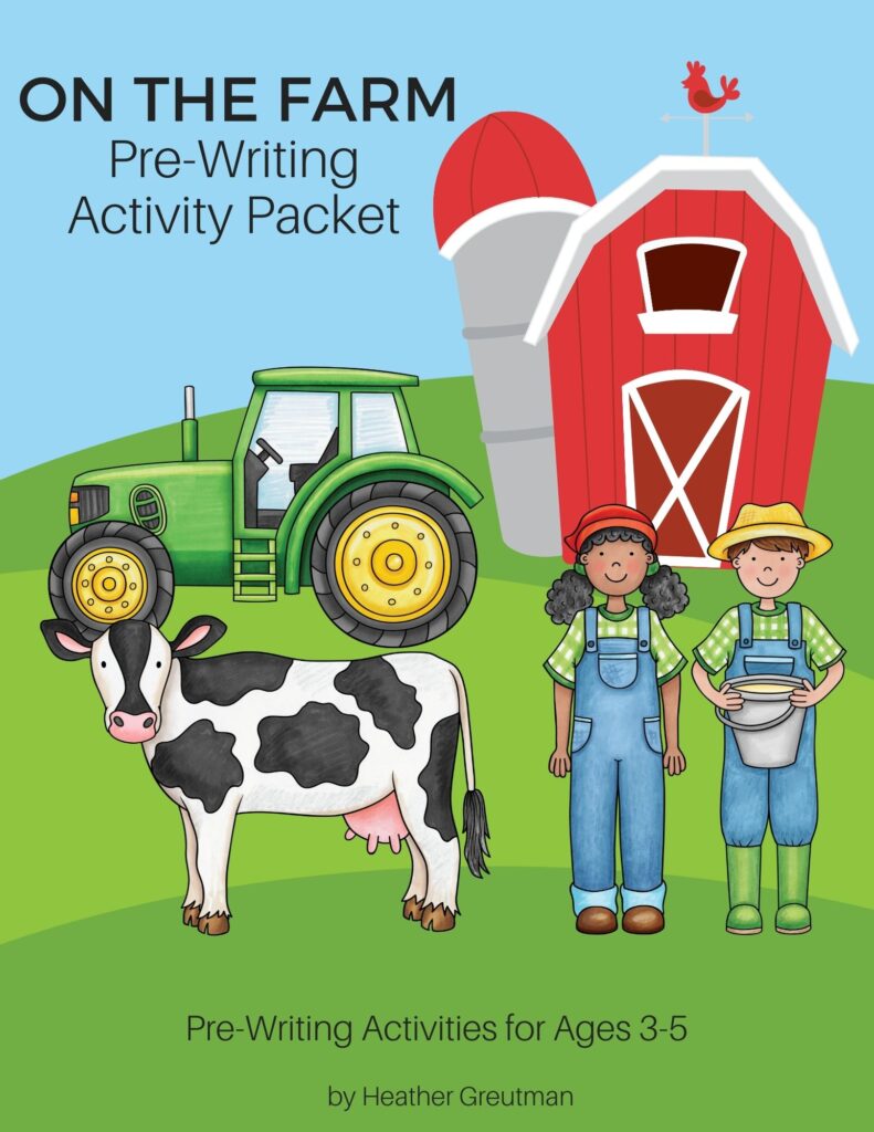 On the Farm Pre-Writing Activity Packet (Digital Download) - Growing ...
