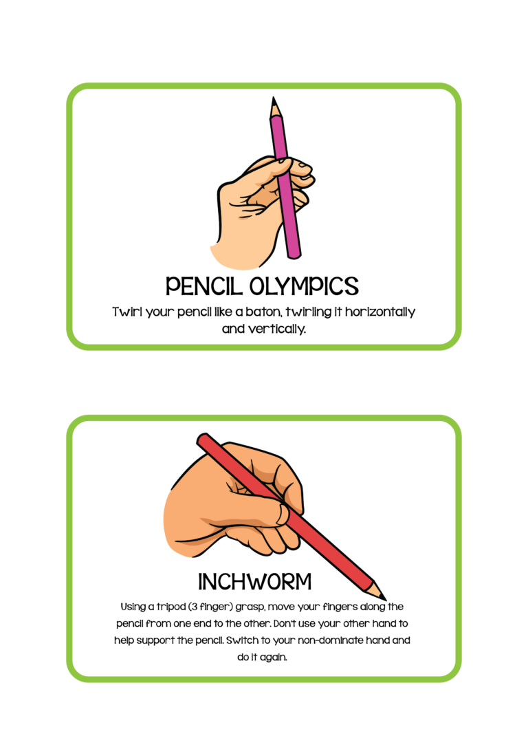 Hand Exercise Warm-Up Activity Cards - Instant Download - Growing Hands ...