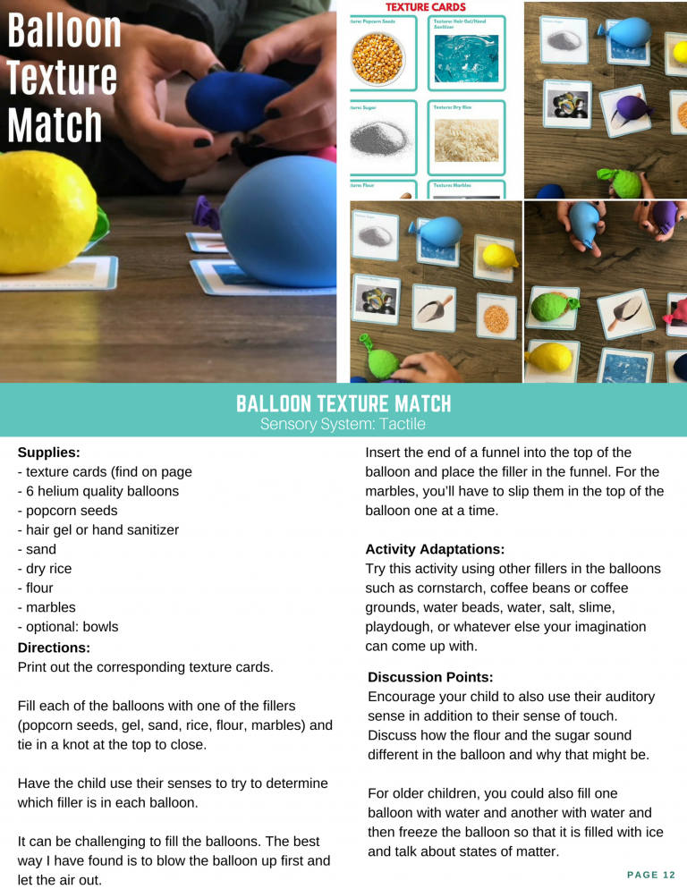 My Senses Summer Day Camp - Digital Download Program