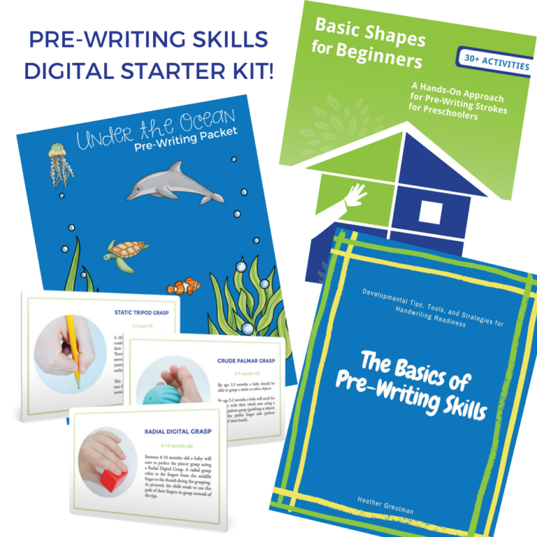 Pre-Writing Skills Digital Starter Kit - Digital Download/PDFs ...