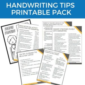Handwriting Tips Printable Pack – Growing Hands On Kids Store
