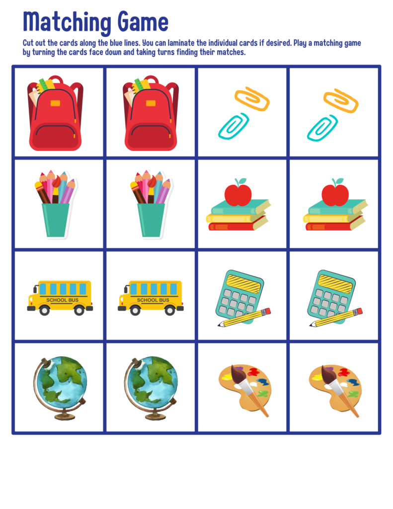 Back-to-School Activity Packet (Digital Download) - Growing Hands On ...