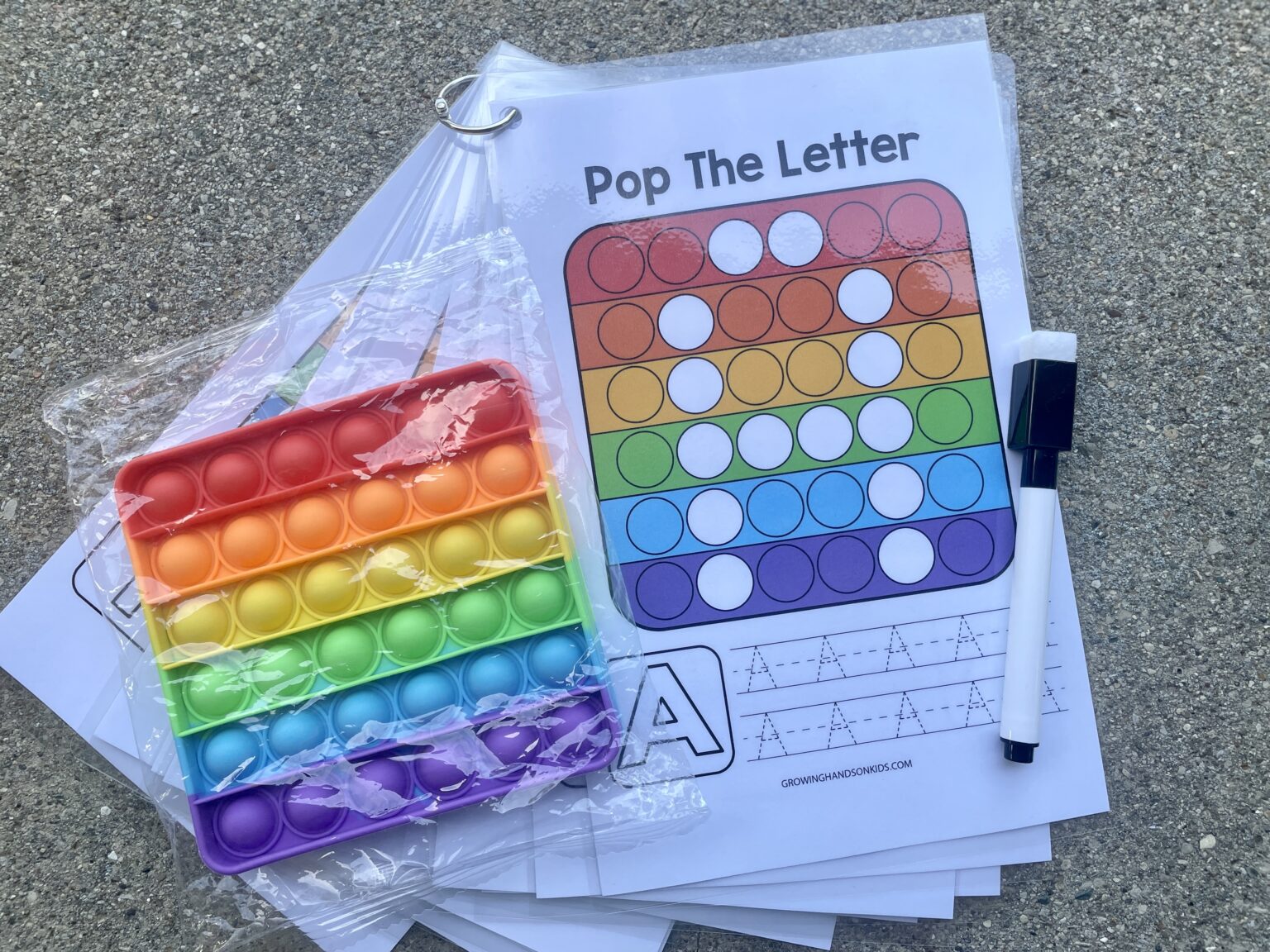 Uppercase Alphabet Pop-It Activity Kit - Growing Hands On Kids Store