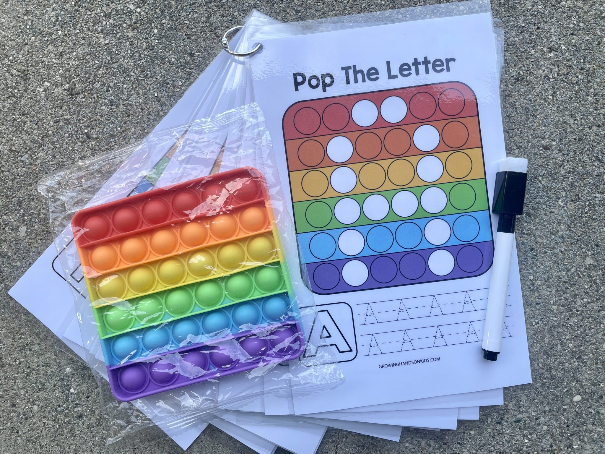 Uppercase Alphabet Pop-It Activity Kit - Growing Hands On Kids Store