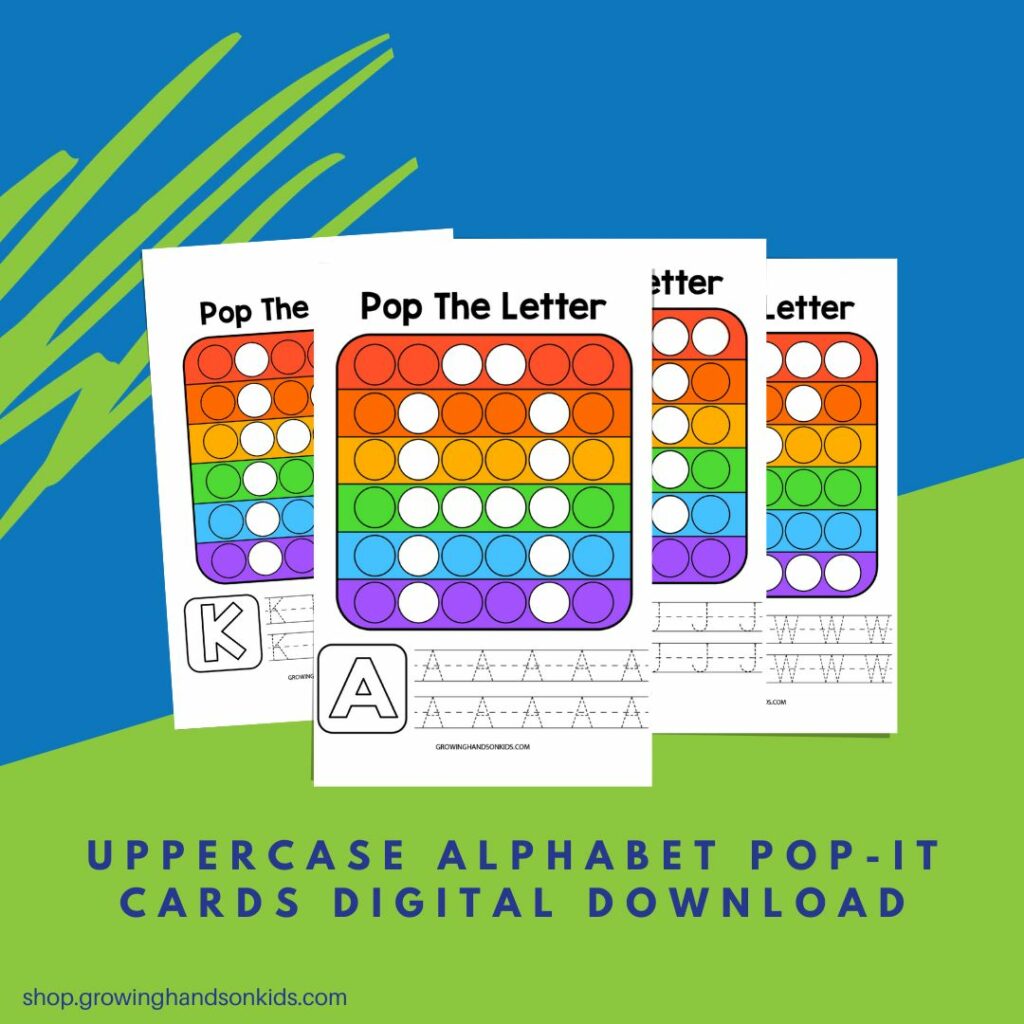 Uppercase Alphabet Pop-It Cards (Digital Download) - Growing Hands On ...