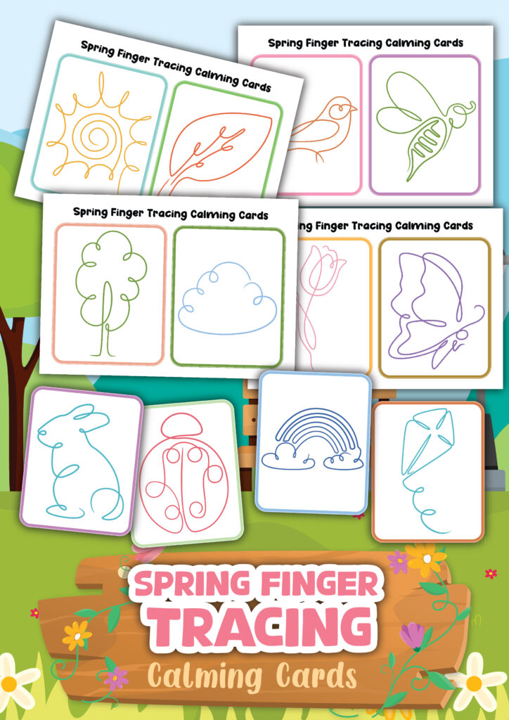 Seasonal Themed Finger Tracing Calming Cards - Digital Download Bundle ...