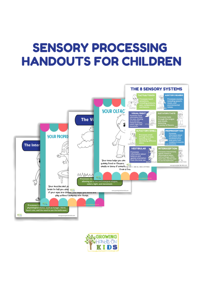 Sensory Processing Handouts for Kids (Digital Download) - Growing Hands ...
