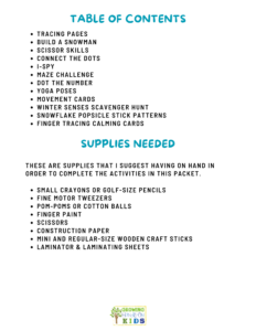 Winter Skill Builders Activity Packet (Instant Download)