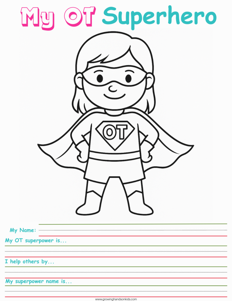 Make My Own OT Superhero [Instant Download] - Growing Hands On Kids Store
