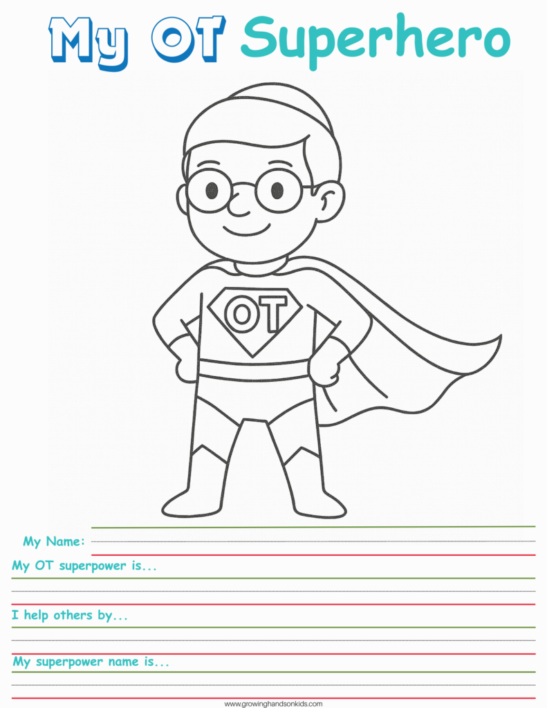 Make My Own OT Superhero [Instant Download] - Growing Hands On Kids Store